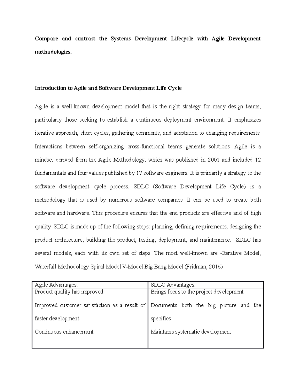 Discussion Assignment Unit 7 bus 5114 - Compare and contrast the ...