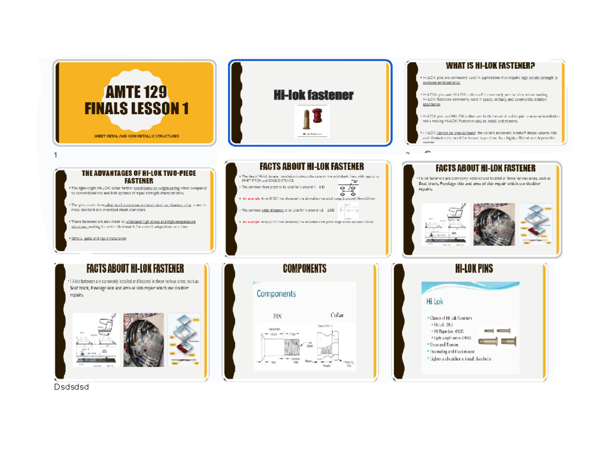 AMTE 129 Finals Lesson 1 - Aircraft Maintenance Technology - Dsdsdsd ...