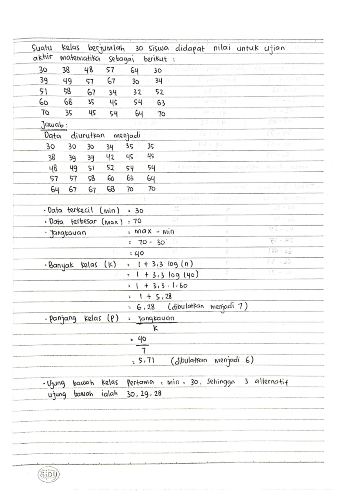 Tugas Distribusi Frekuensi - Statistik Dan Probabilitas - Studocu