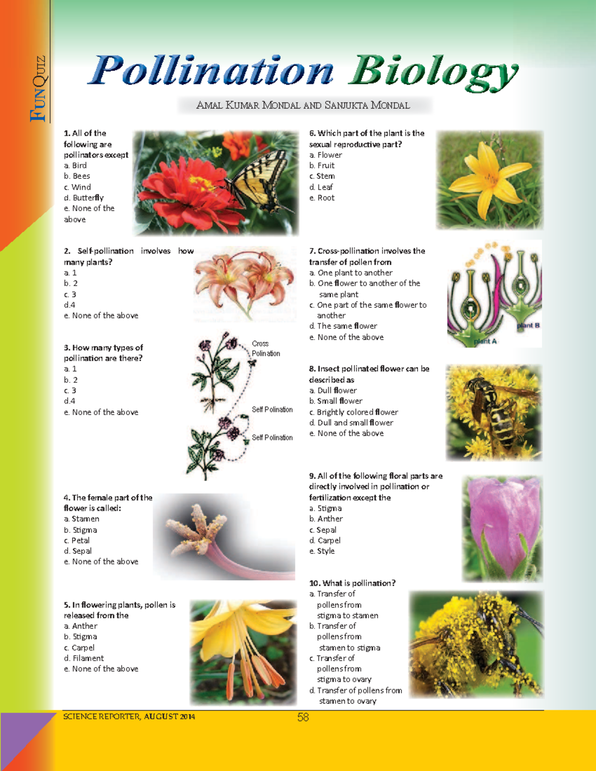 Fun Quiz on Pollination Biology Prof A K - SCIENCE REPORTER, AUGUST ...
