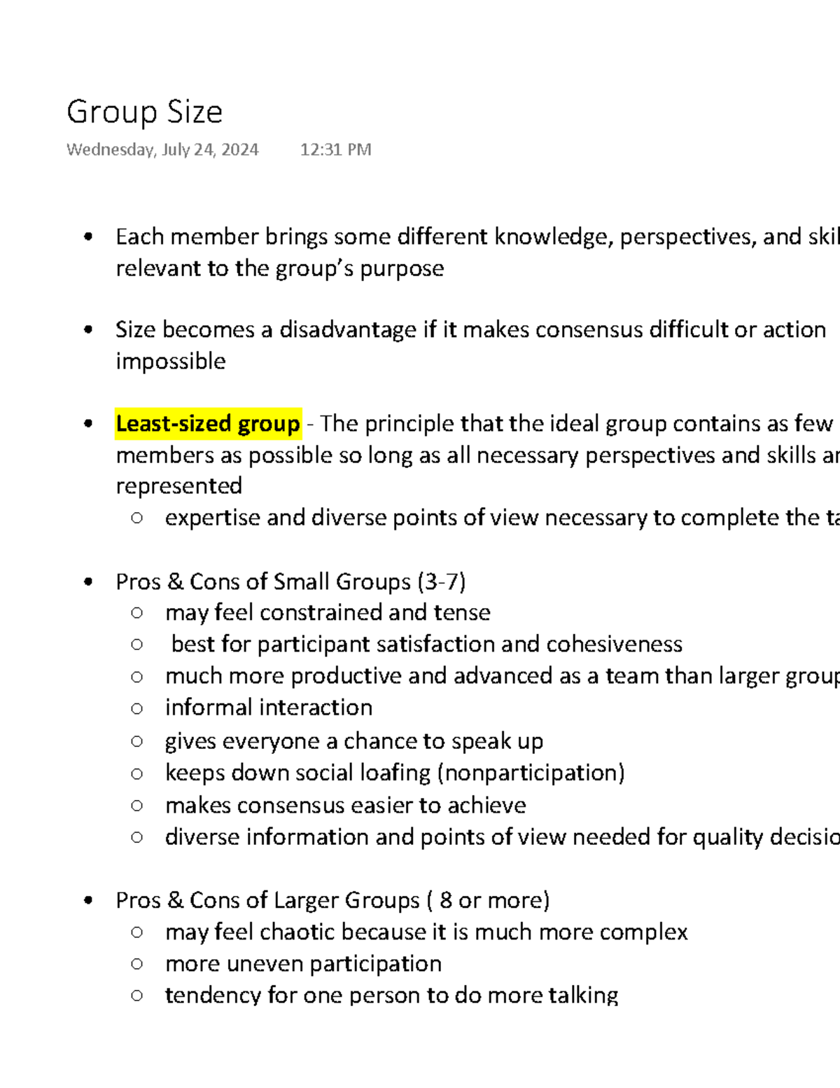 Module 4 Group Size - Cultural Awareness and Online Learning: Chapter 6 ...