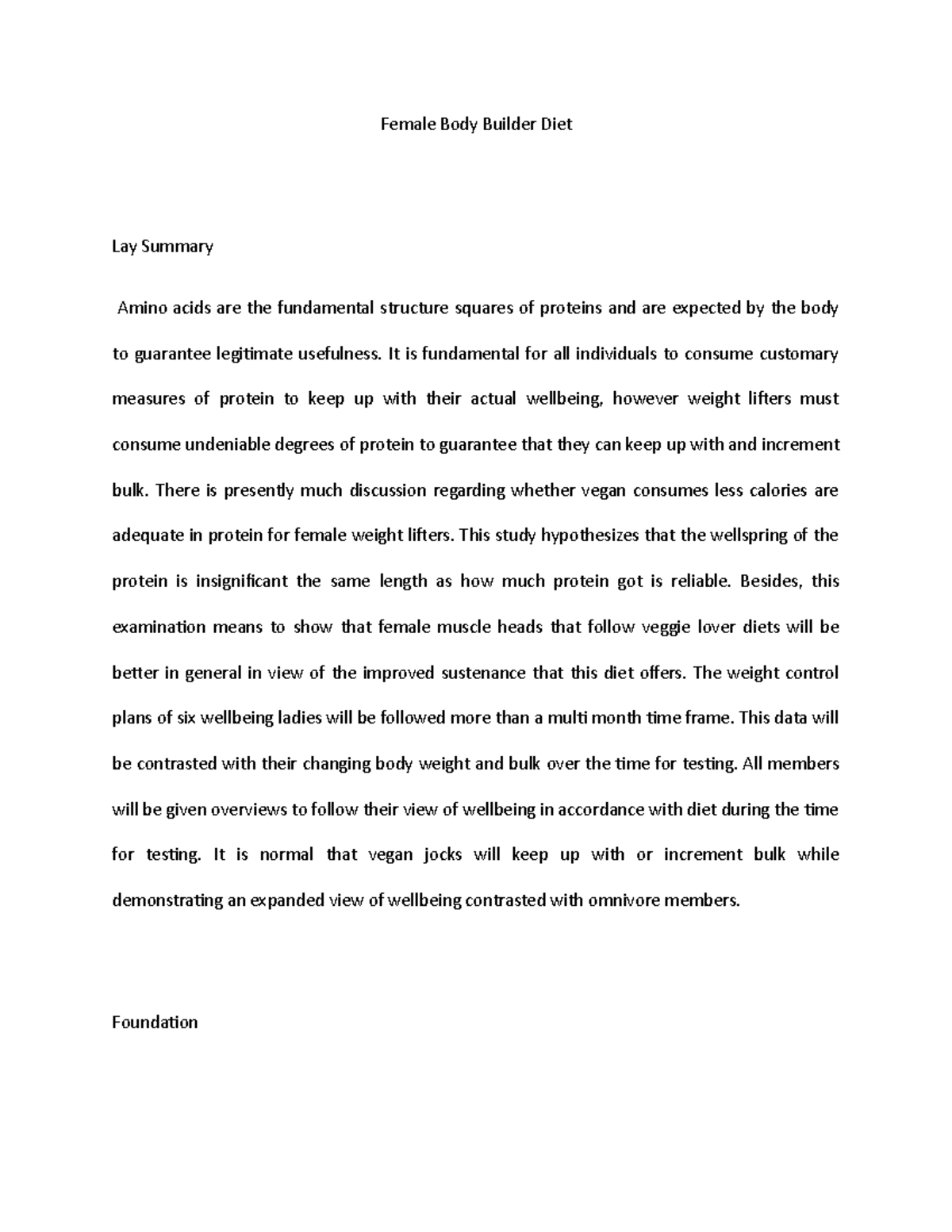 Female Body Bui - Female Body Builder Diet Lay Summary Amino acids are ...