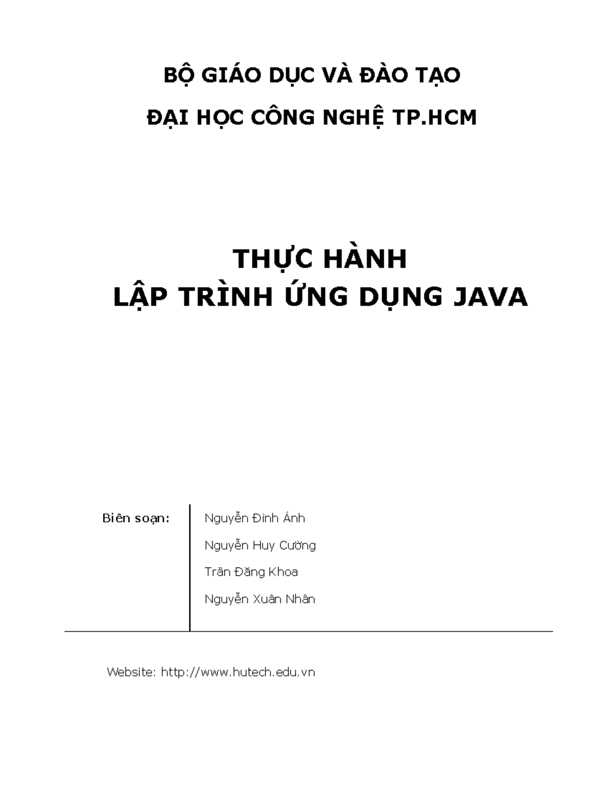 Lab1 - Java Core - ddffa - BỘ GIÁO DỤC VÀ ĐÀO TẠO ĐẠI HỌC CÔNG NGHỆ TP THỰC HÀNH LẬP TRÌNH ỨNG ...