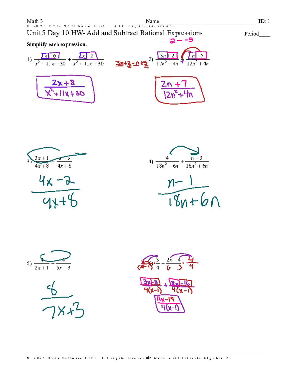 Kami Export - Alejandra Flores - Unit 5 Day 10 HW- Add and Subtract ...
