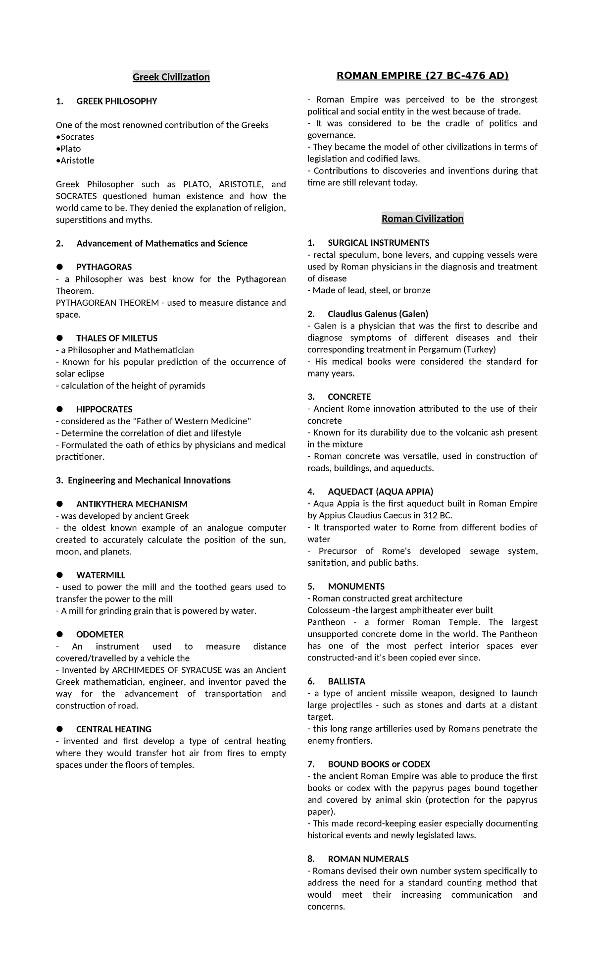 Greek Civilization - GREEK PHILOSOPHY One of the most renowned ...