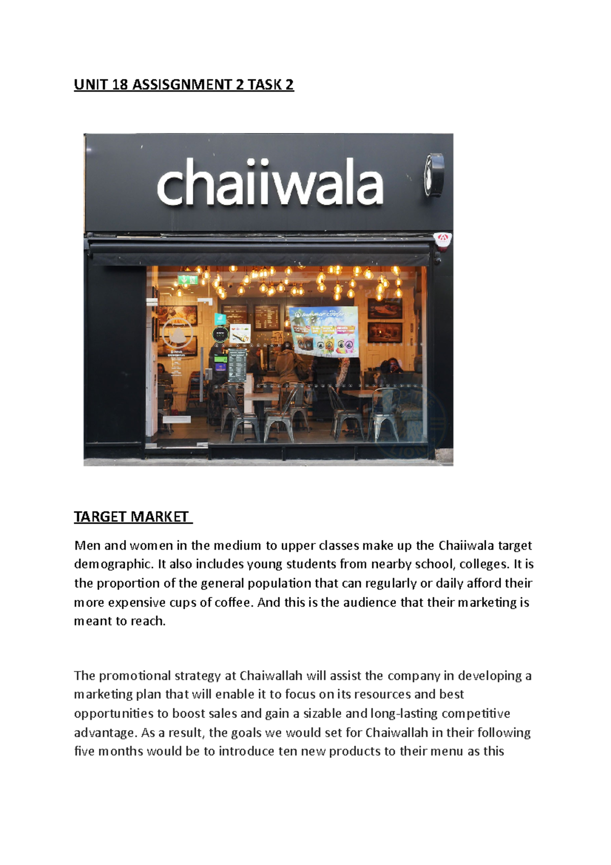 UNIT 18 Assignment 2 TASK 2 1 - UNIT 18 ASSISGNMENT 2 TASK 2 TARGET MARKET Men and women in the ...