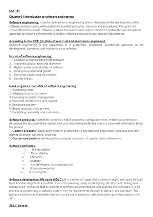 Software Engineering (BCA 4TH Semester) - Studocu