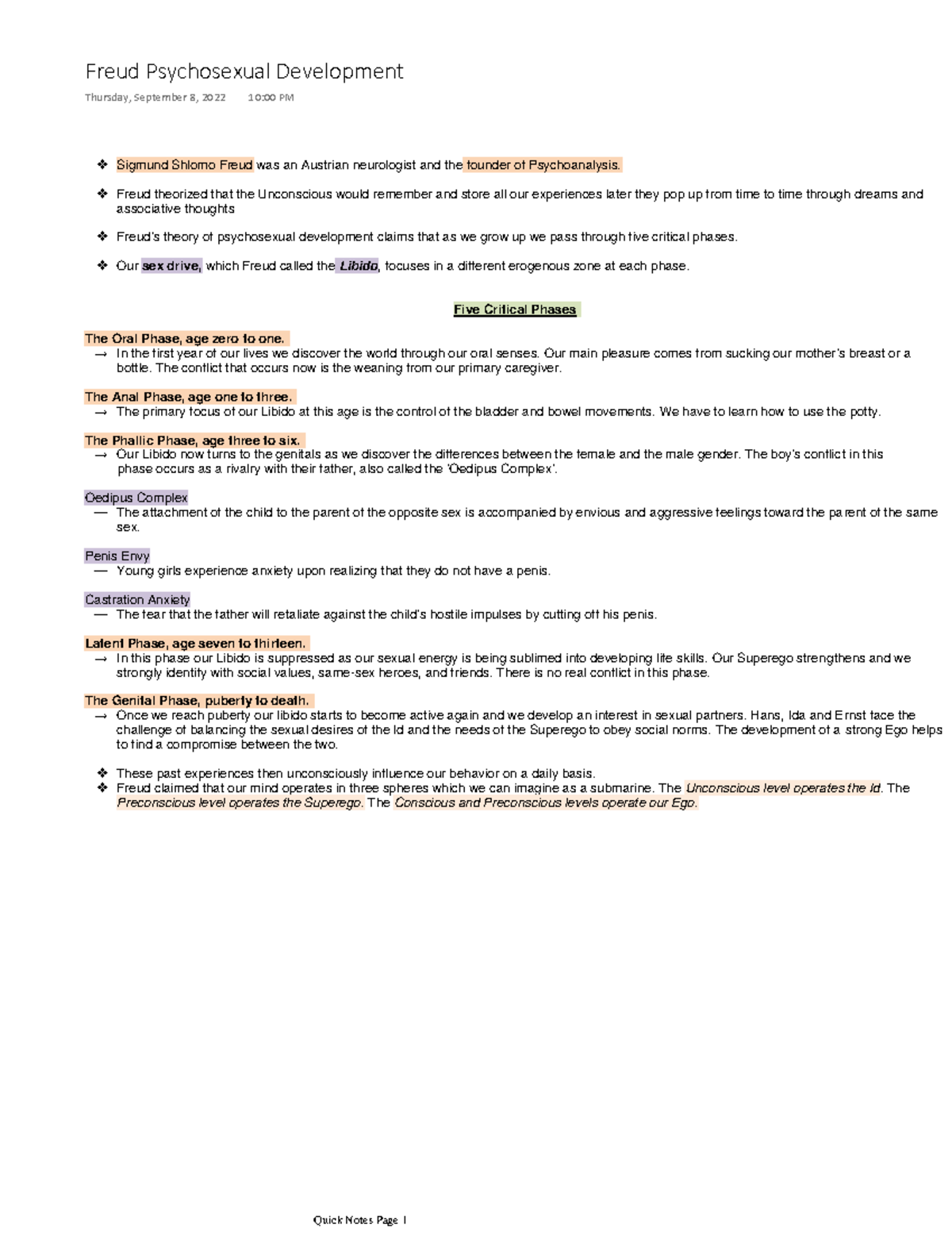 Freud Psychosexual Development - Sigmund Shlomo Freud was an Austrian ...