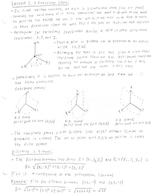 Rectangular Coordinates Notes - MATH 200 - Studocu