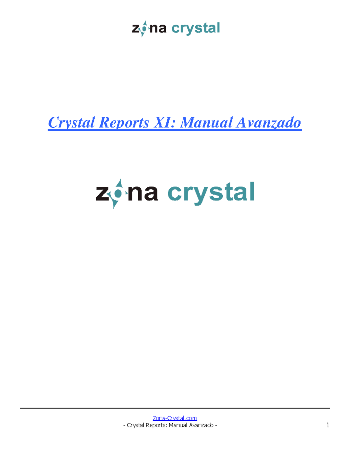 Crystal Reports XI Manual Avanzado - 1 - Studocu