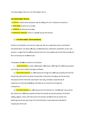 The fourth noble truth - STUDY GUIDE 4: THE FOURTH NOBLE TRUTH (MARGA ...