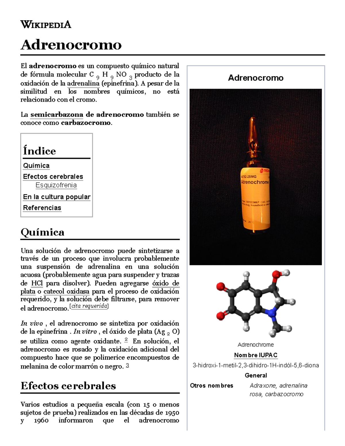 Adrenocromo - Acceda a 30 recursos de estudio específicos del curso por ...