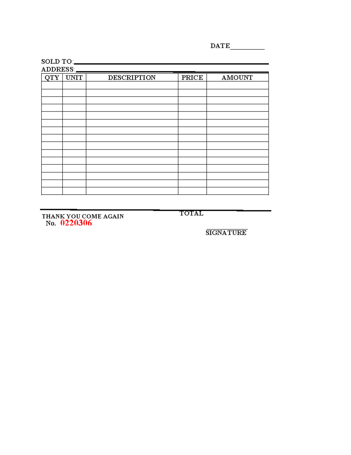 Resibo - Bachelor of elementary education - DATE__________ SOLD TO ...