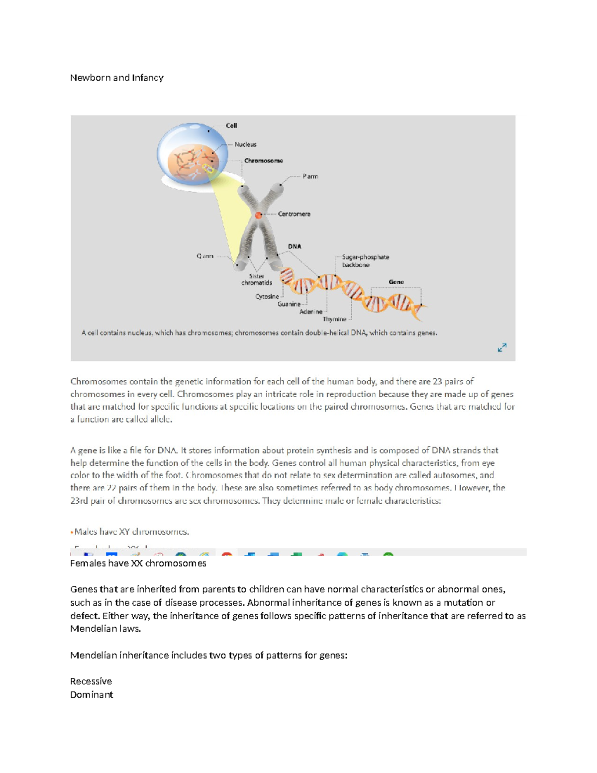 Newborn and Infancy - Summary Gould's Pathophysiology for the Health ...