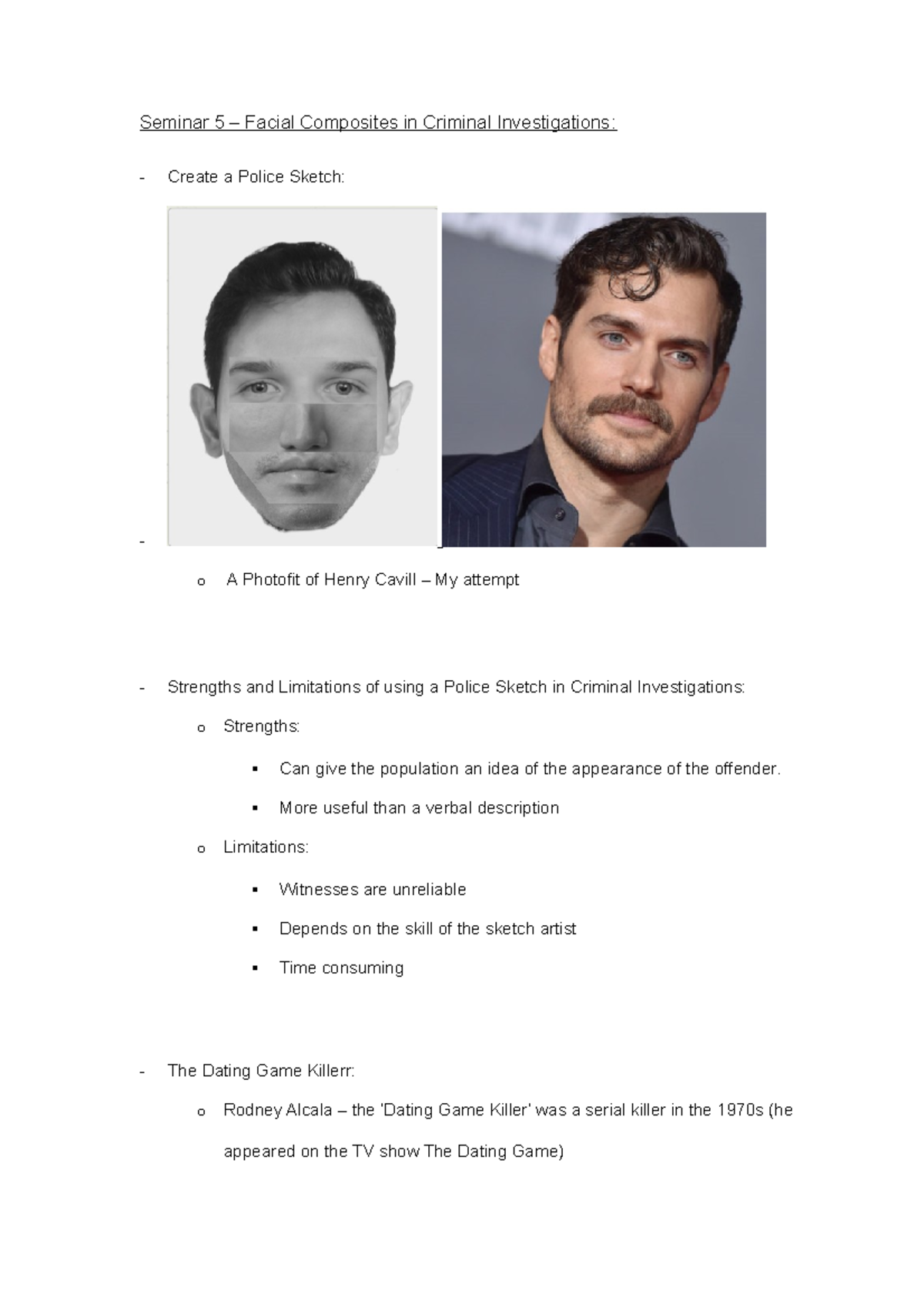 Seminar 5 – Facial Composites in Criminal Investigations - Seminar 5 ...