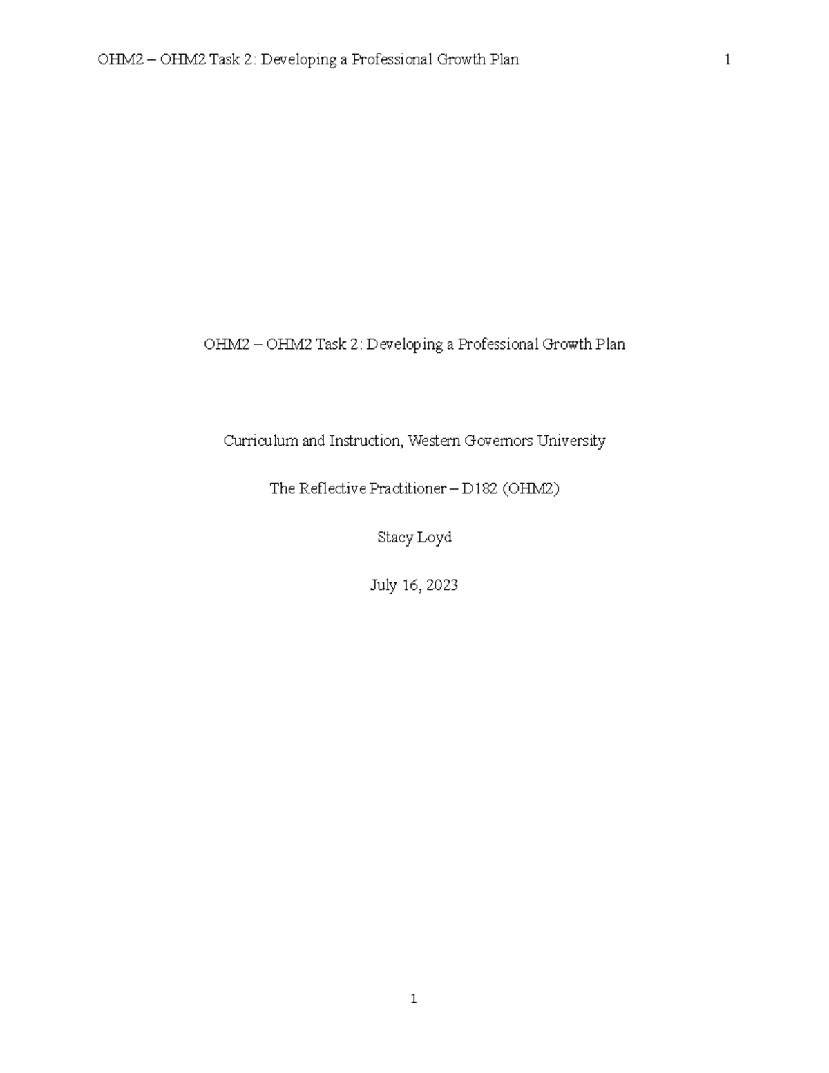 OHM2 Task 2 D182 - Task 2 - D182 - WGU - Studocu