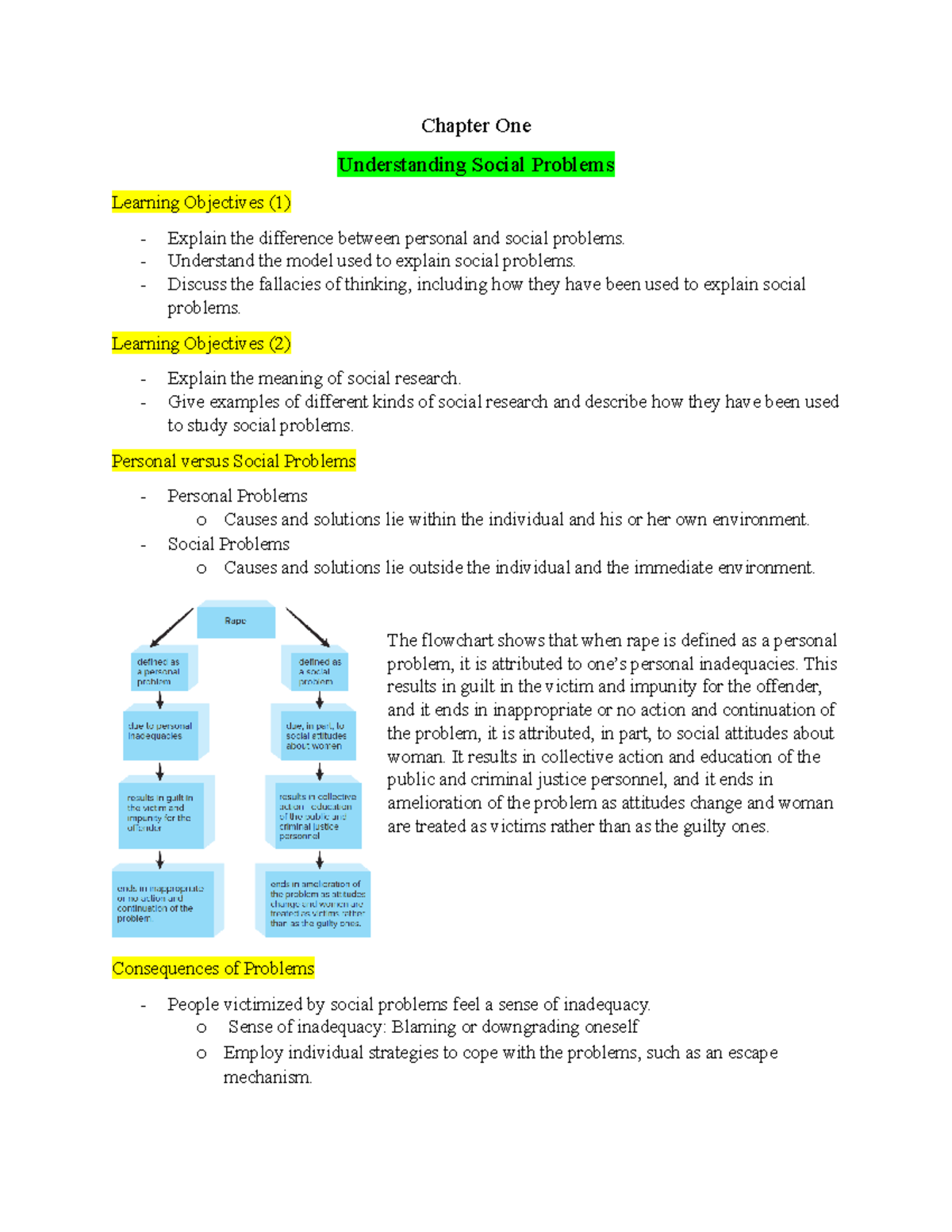 Chapter One - Chapter One Understanding Social Problems Learning ...