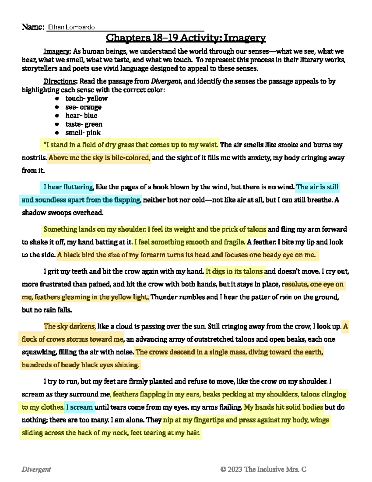 Kami Export - Ethan Lombardo - Divergent CH 18 Imagery Assignment - Studocu