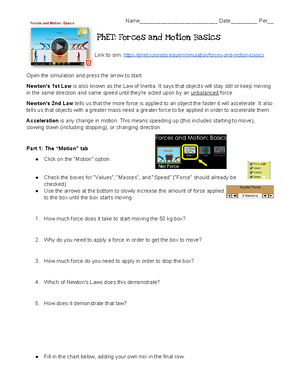 Phet - Balloons and Static Electricity - Yanez, Yisleydis - Name: Yisleydis Yanez Date: 02/14 ...