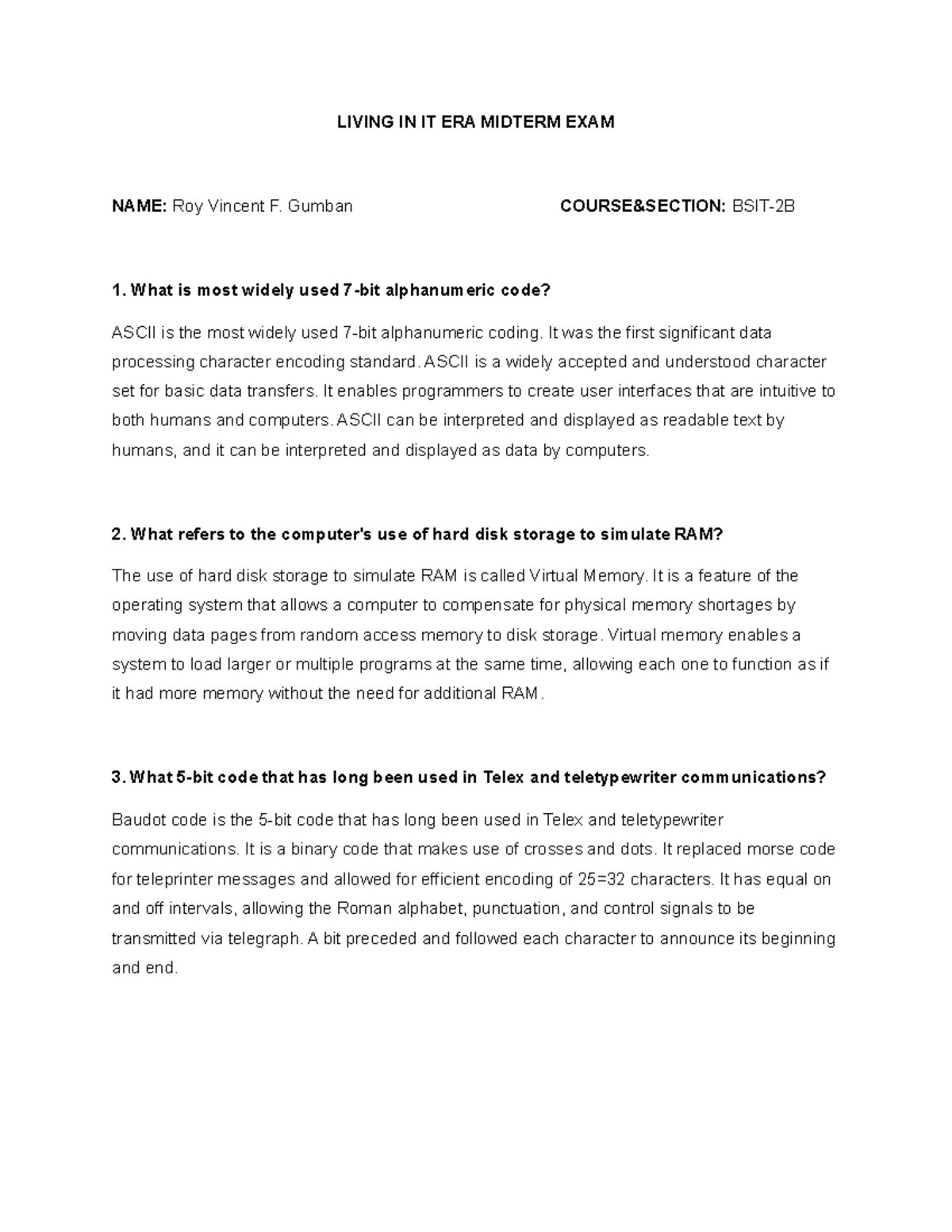 Assignment-3 - Living in IT Era - LIVING IN IT ERA MIDTERM EXAM NAME ...