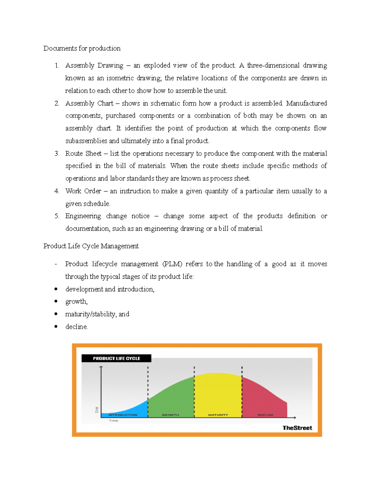 Written report for tqm - Documents for production Assembly Drawing – an ...