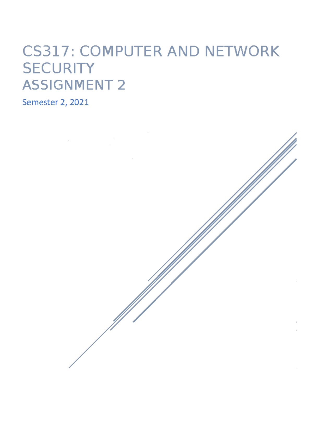 Course code: CS317 - Assignment 2 - CS317: COMPUTER AND NETWORK ...
