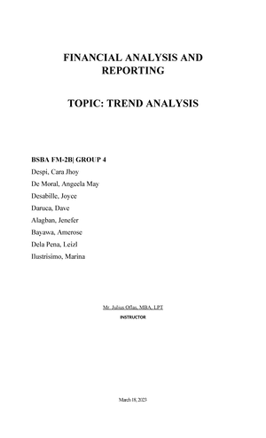 Module 1-Financial Analysis and Reporting - Bachelor Science of ...