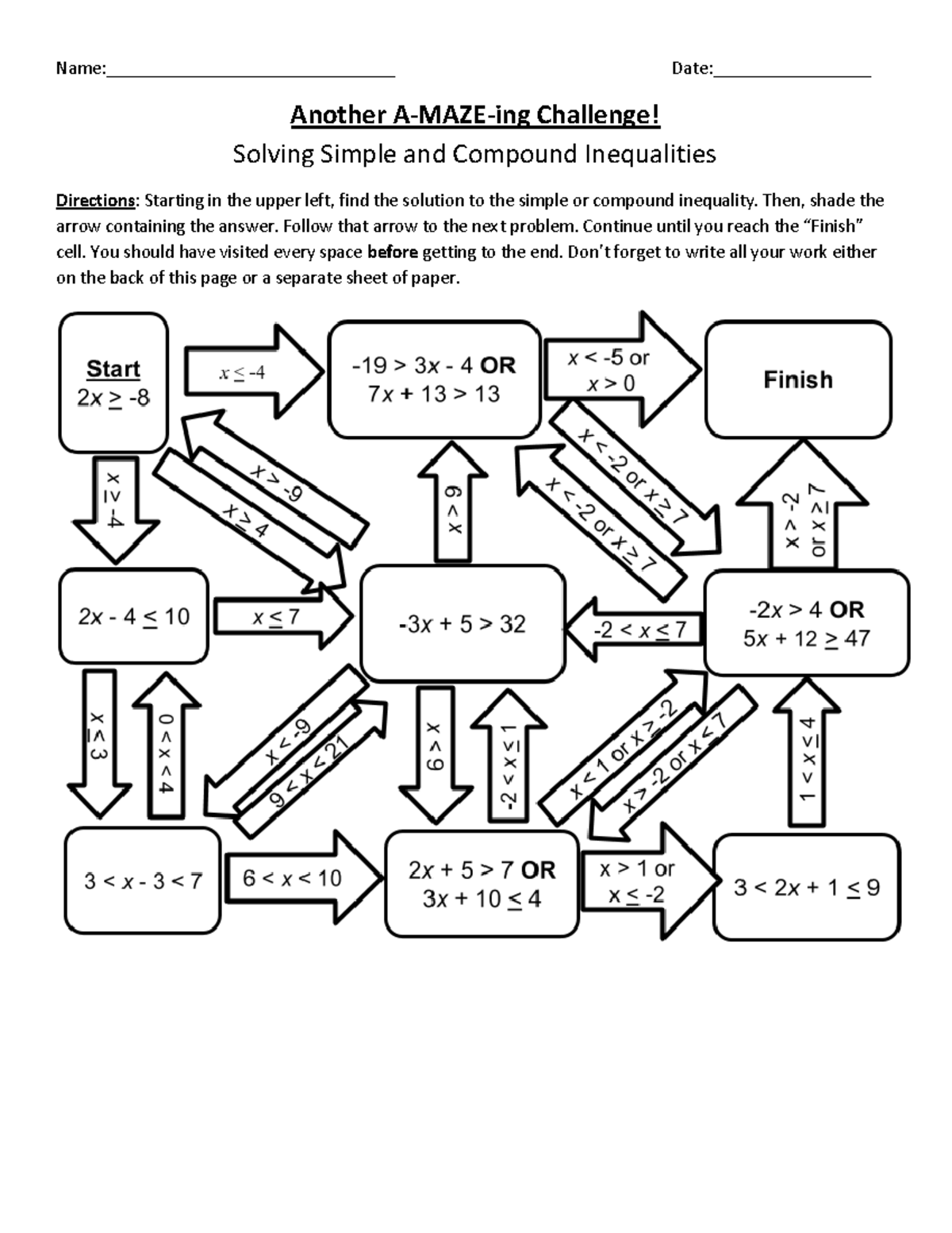 Amogh Suryawanshi Simpleand Compound Inequalities Maze 1 Name amogh-suryawanshi-simpleand-compound-inequalities-maze-1-name