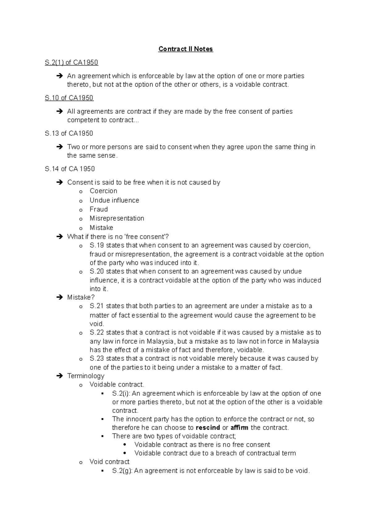 David contract II notes [finale] - Contract II Notes S(1) of CA An ...