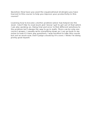 Angela Pearson WRK100 Week4 Reflection - Week 4 Assignment Template: Reflecting on Your Skills ...