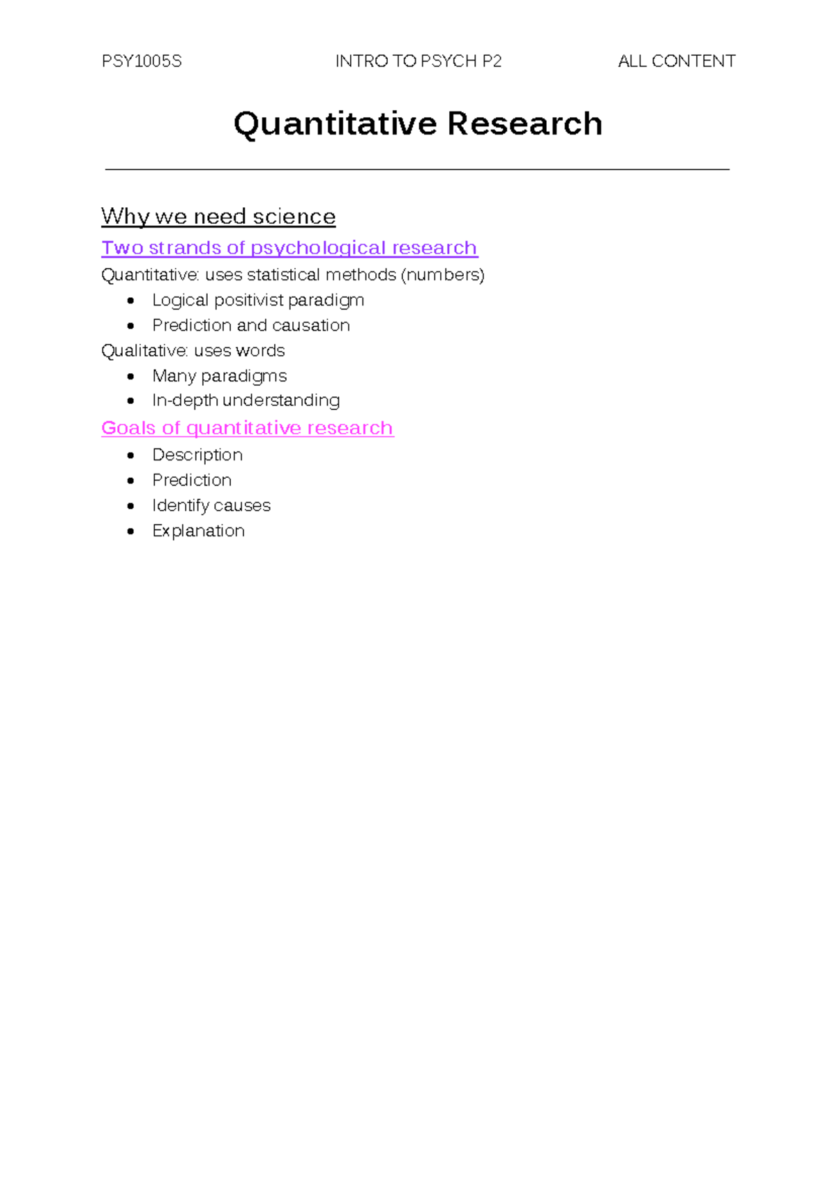 Quantitative and Qualitative Research Notes - Quantitative Research ...