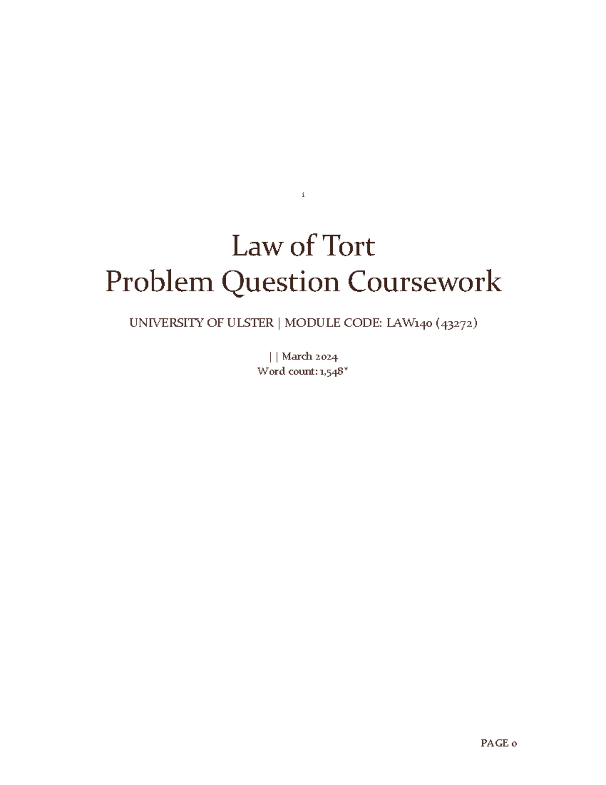 law of tort problem question assignment - i Law of Tort Problem ...