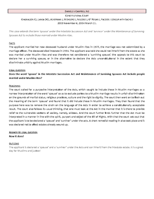 Ex Parte Graham - Summary Law of Succession - EX PARTE GRAHAM 1963 DCLD ...