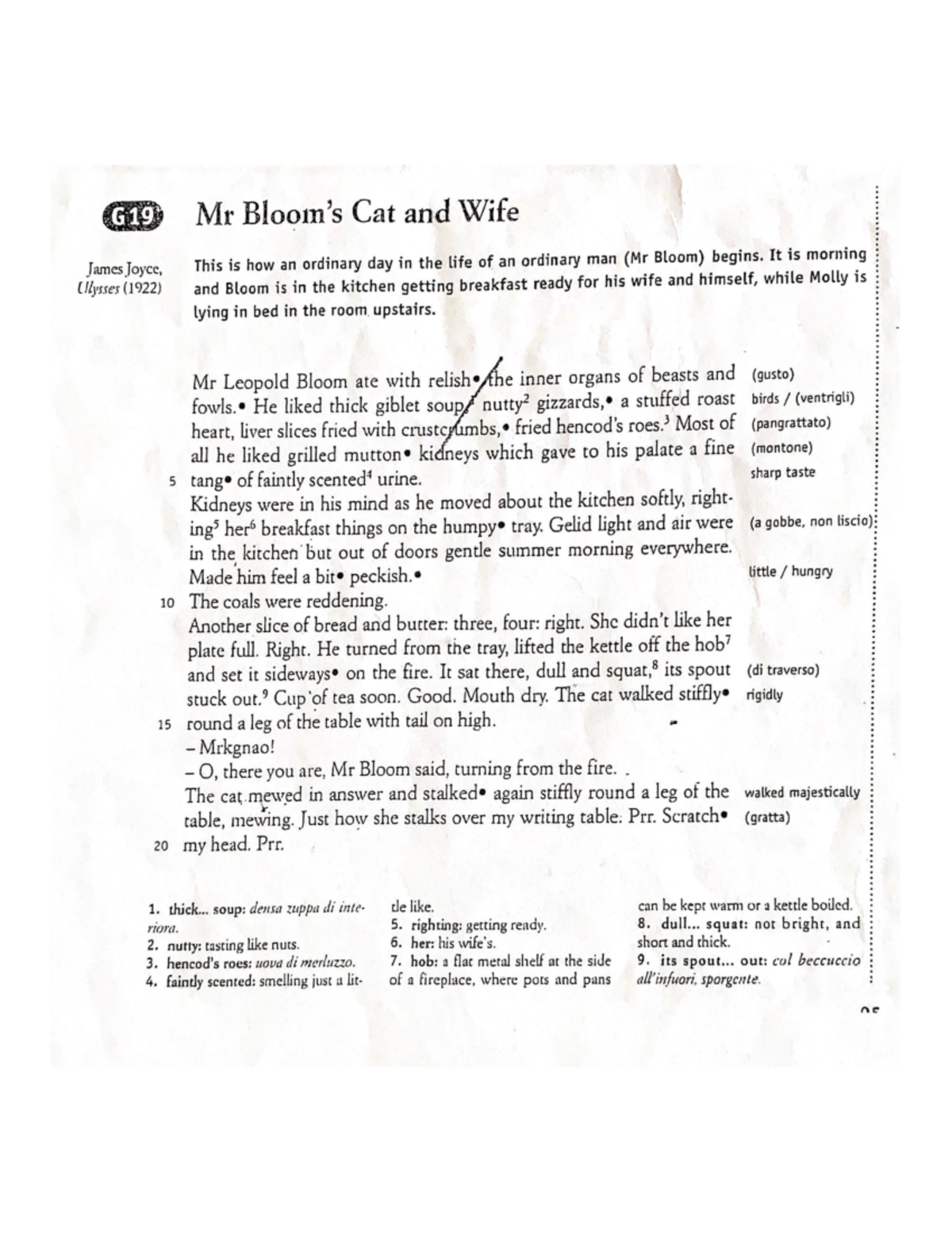 Mr Leopold Bloom ate with relish-Ahe inner organs of beasts and (gusto ...