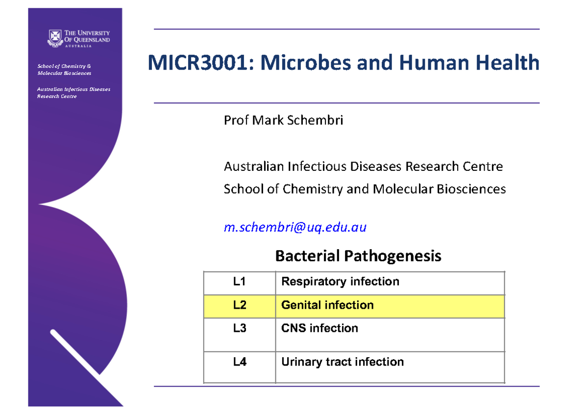 Genital infection 1 slide per page - Warning: TT: undefined function: 32 Warning: TT: undefined ...