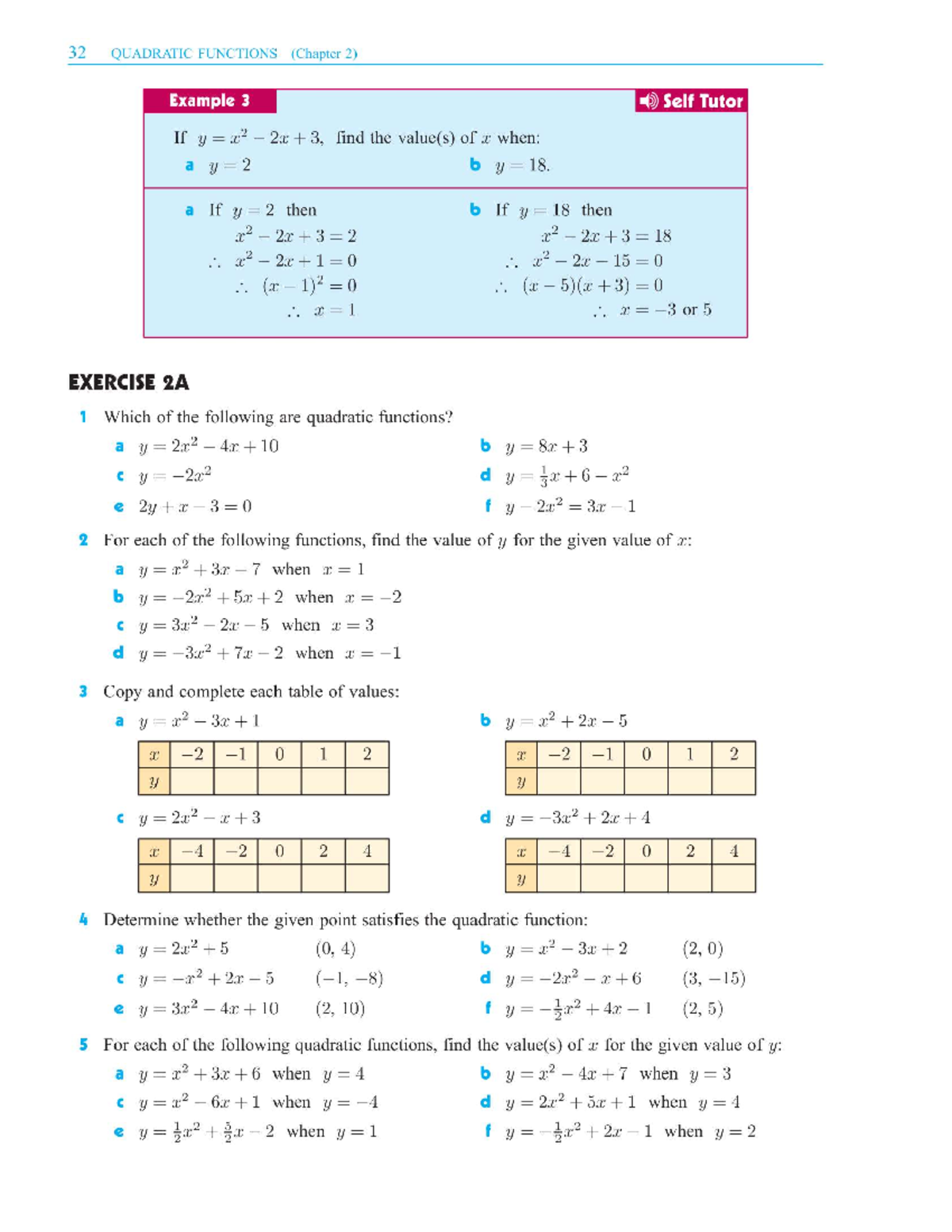Revision Quad x2 - Quadratics exercises - Mathematics - Studocu