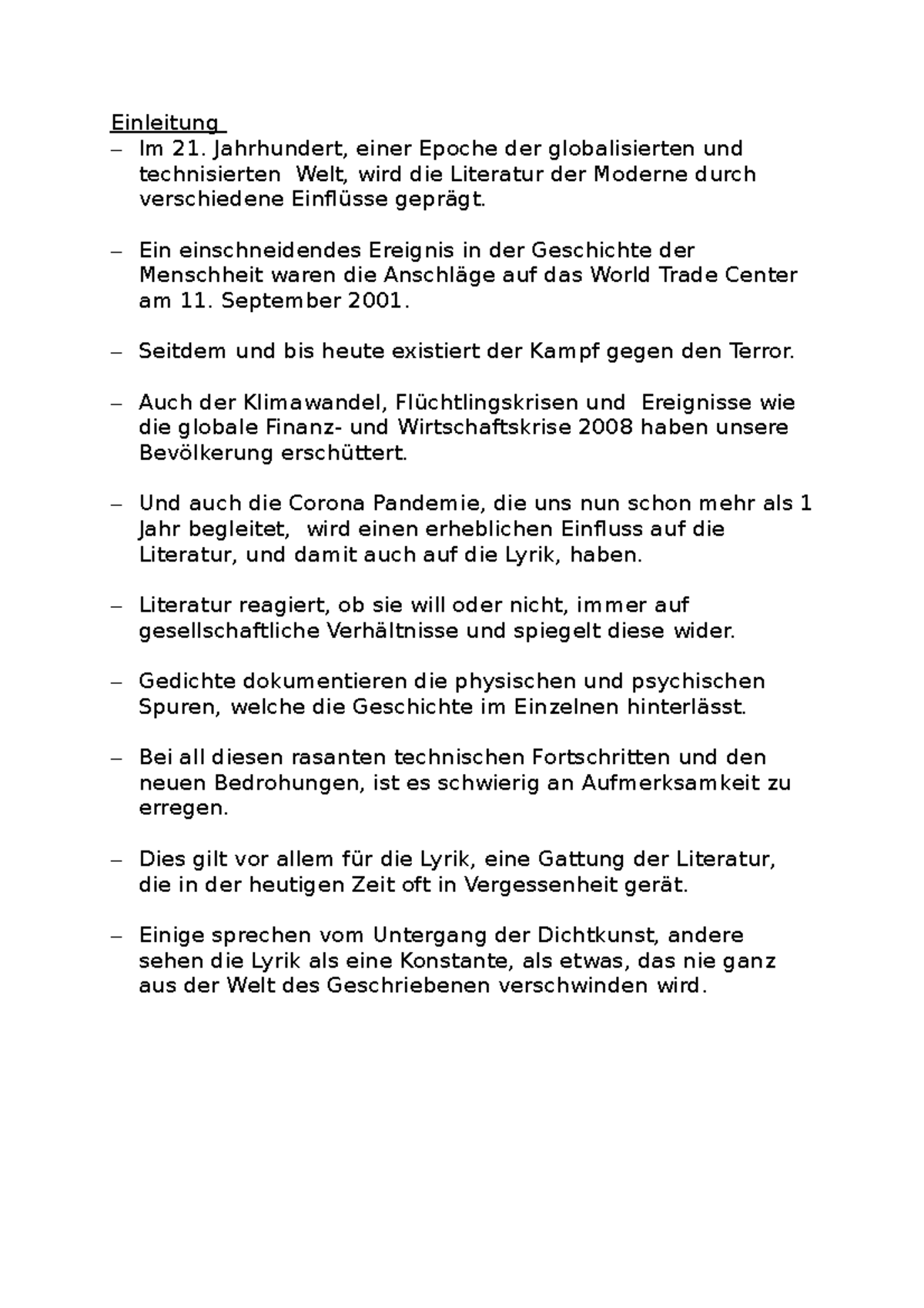 Deutsch Referat Text – Kopie - Einleitung Im 21. Jahrhundert, einer ...