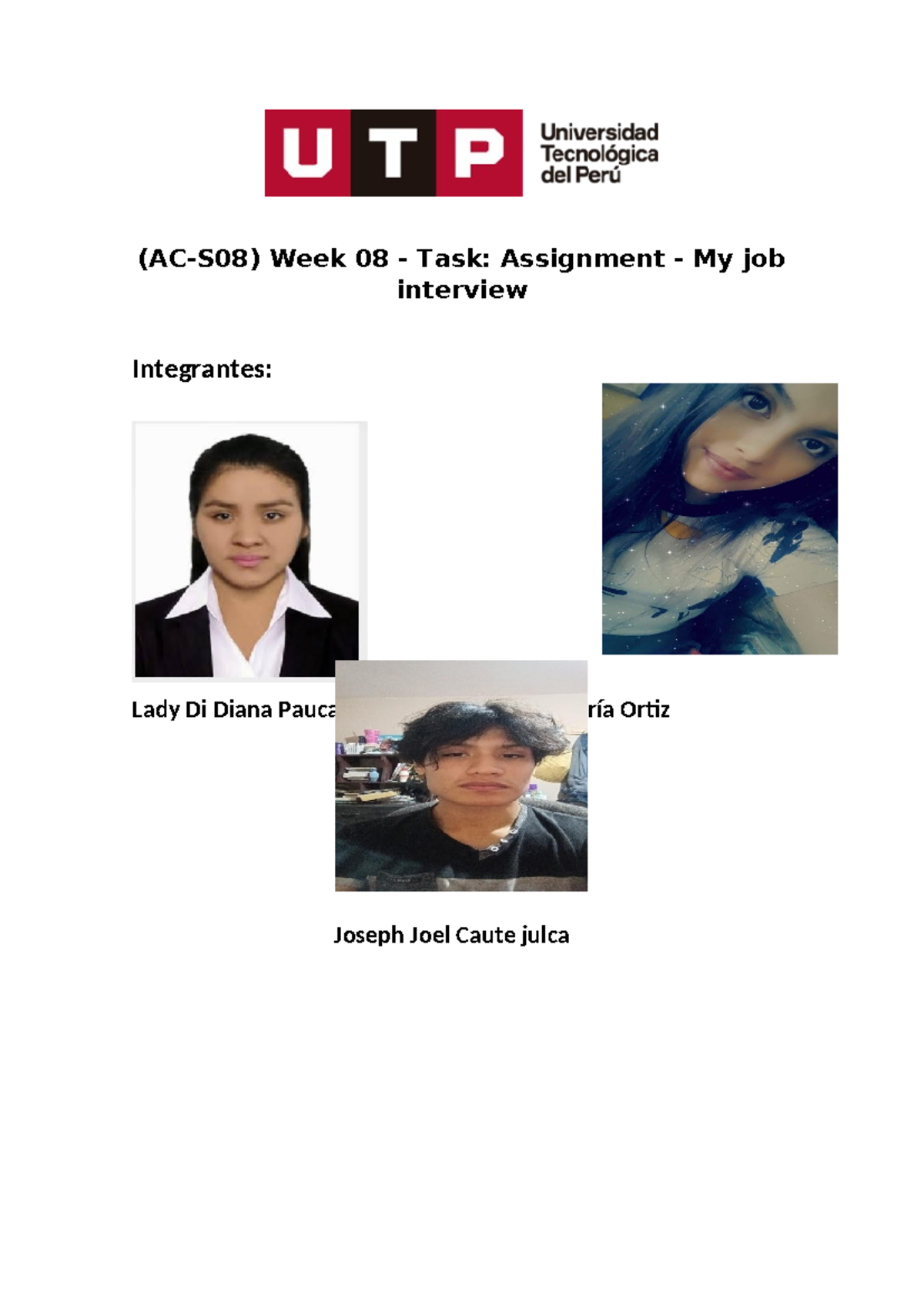 Joseph Caute S 08 - (AC-S08) Week 08 - Task: Assignment - My job ...