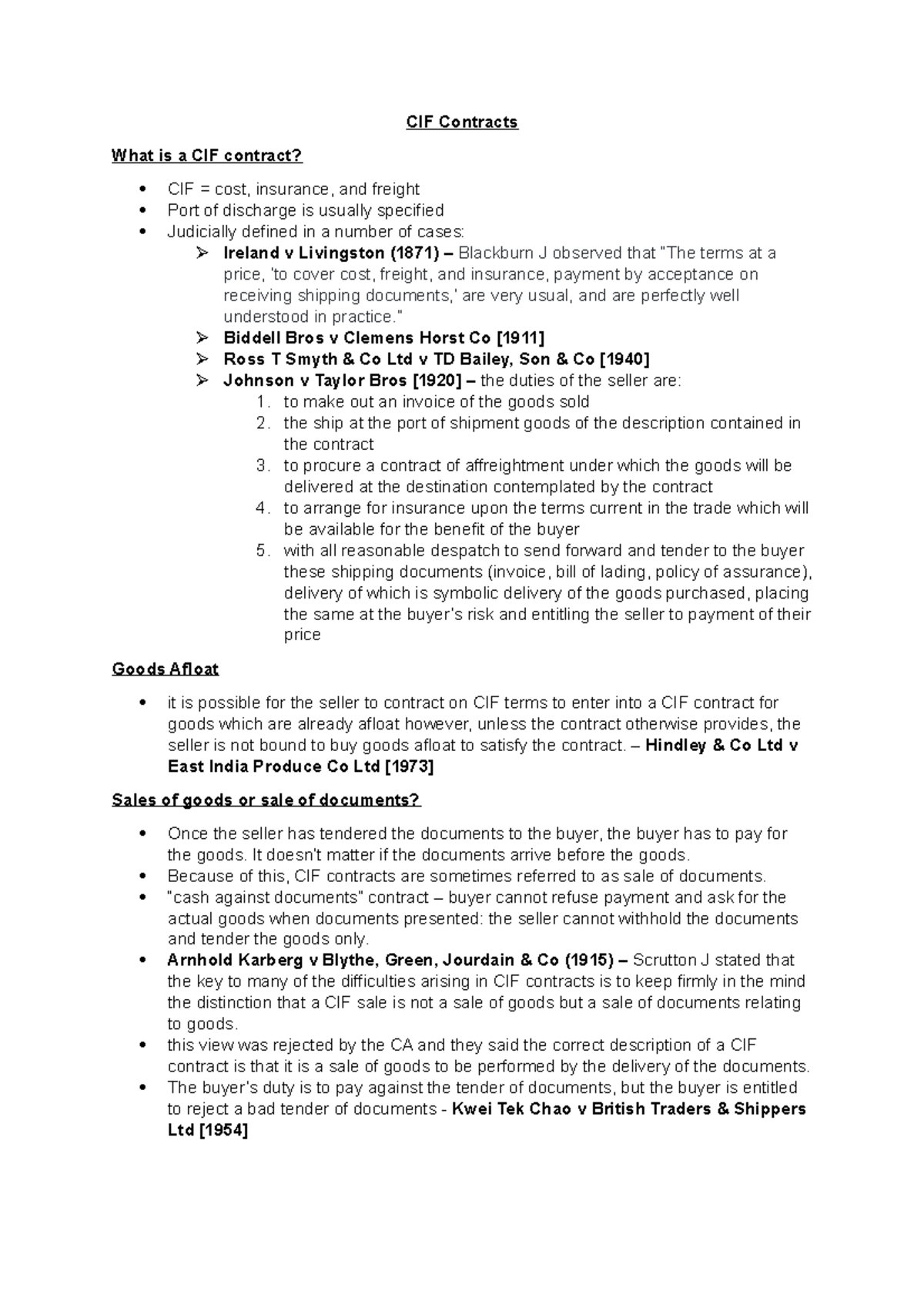 Contract, Insurance and Freight Contracts CIF - CIF Contracts What is a ...