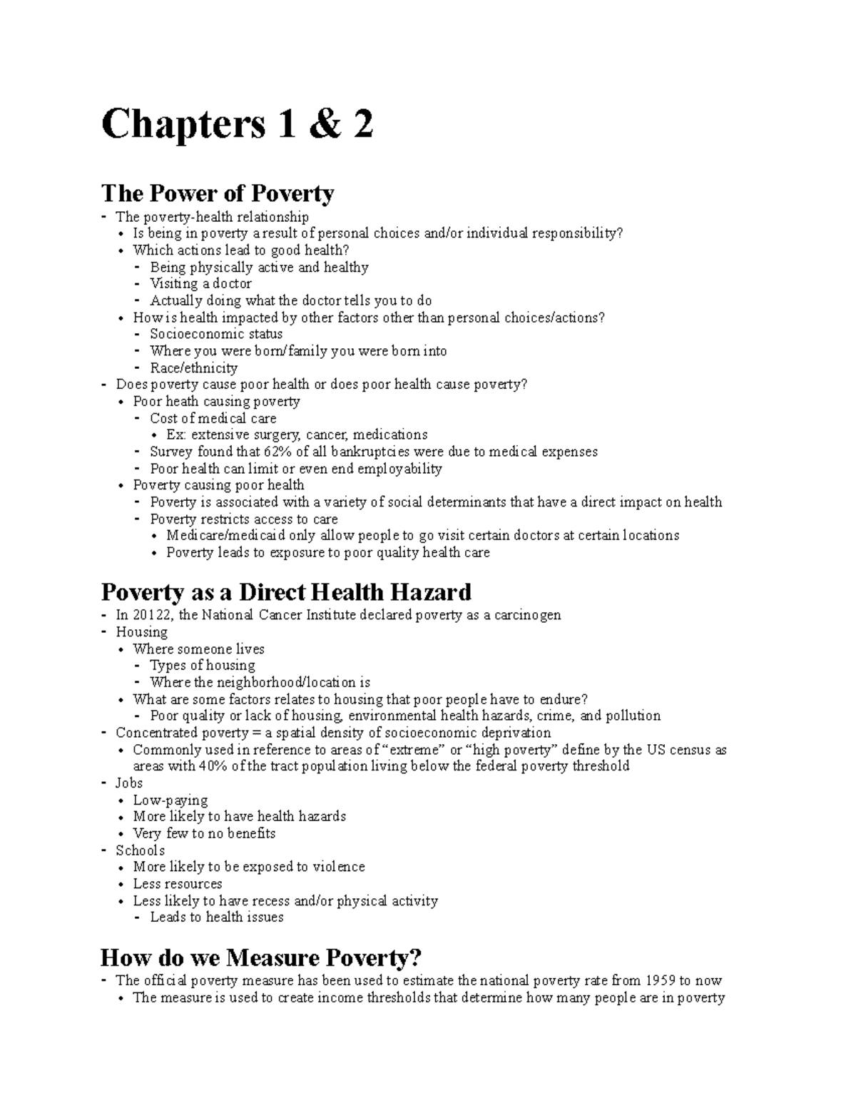 PBH 403 Chapters 1 & 2 - Lecture notes 1-2 - Chapters 1 & 2 The Power ...