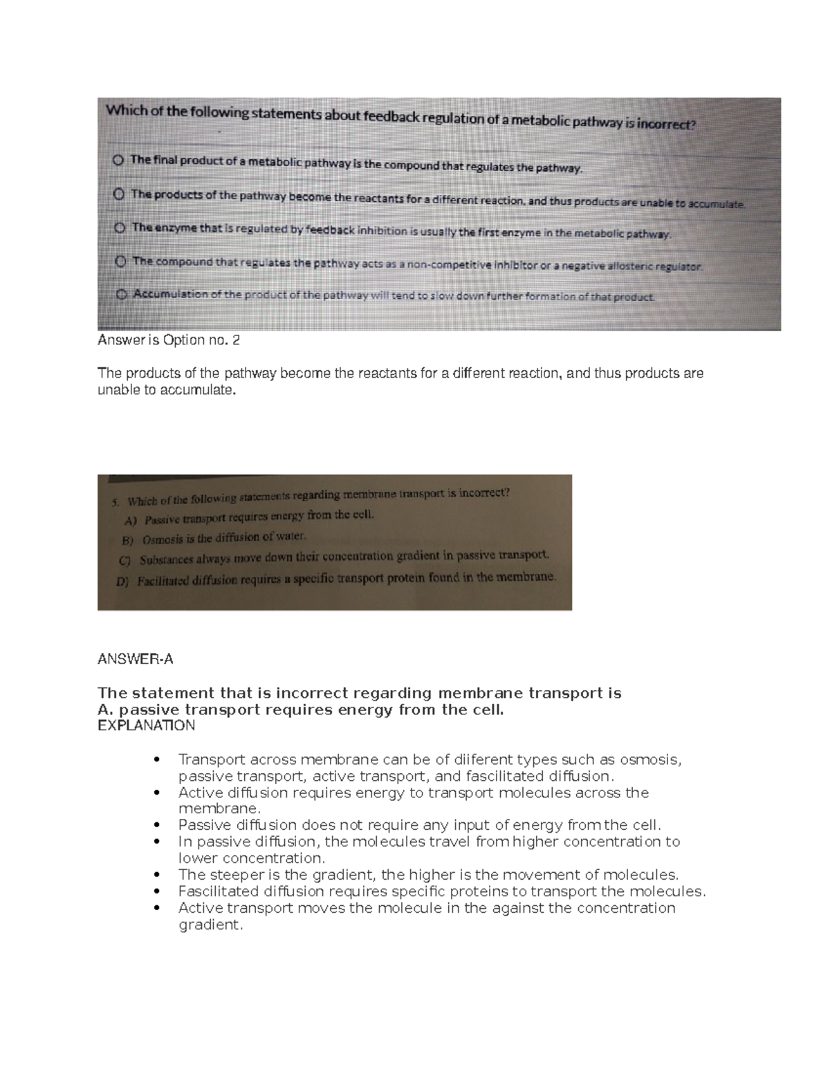 Biol 302 part c - Biol 309 coursework and exam practice - Answer is ...