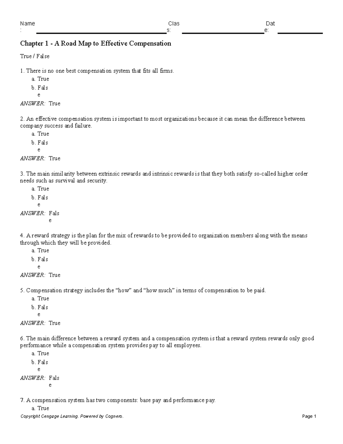 Chapter 1 A Road Map to Effective Compensation - : s: e: Chapter 1 - A ...