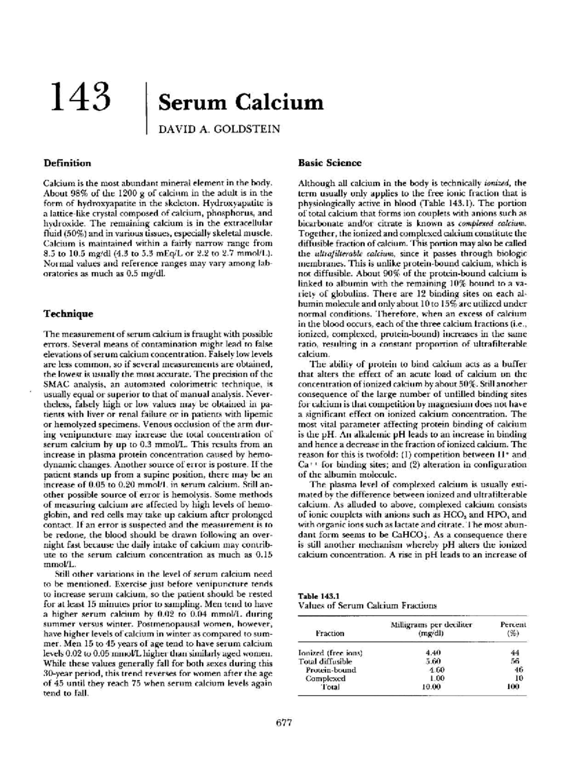 Serum Calcium