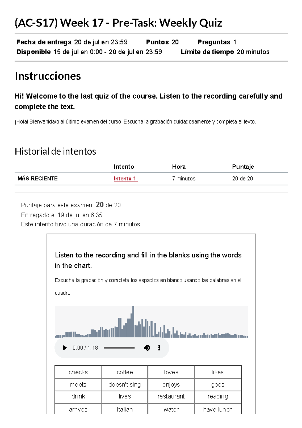 (AC-S17) Week 17 - Pre-Task Weekly Quiz Ingles I - (AC-S17) Week 17 ...