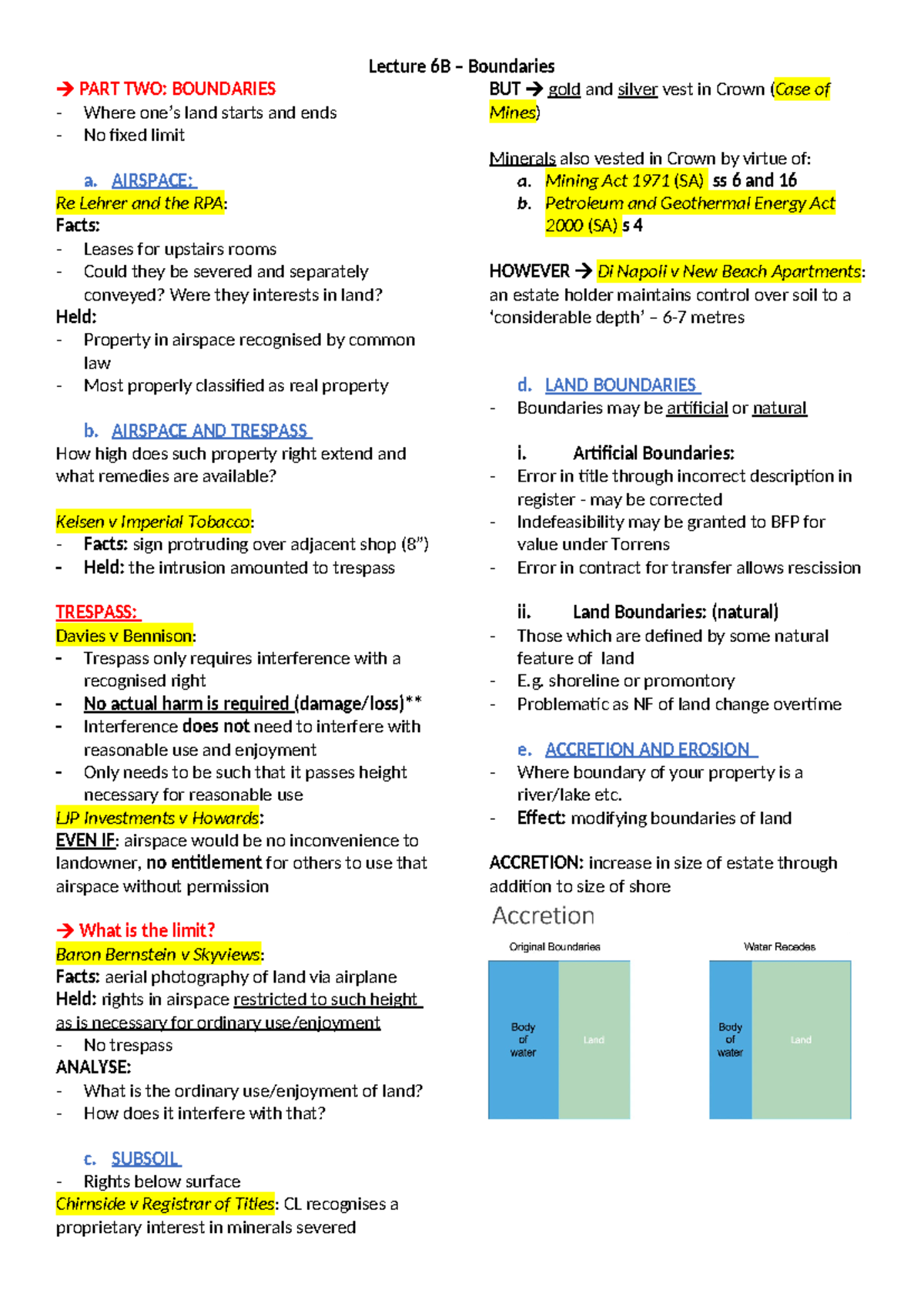 Lecture 6B - Boundaries - Lecture 6B – Boundaries PART TWO: BOUNDARIES Where one’s land starts ...