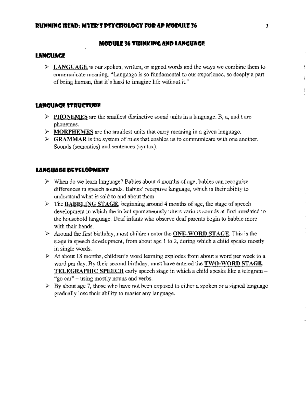 Module 36 - CHEAT SHEET - PSY 150 - Studocu