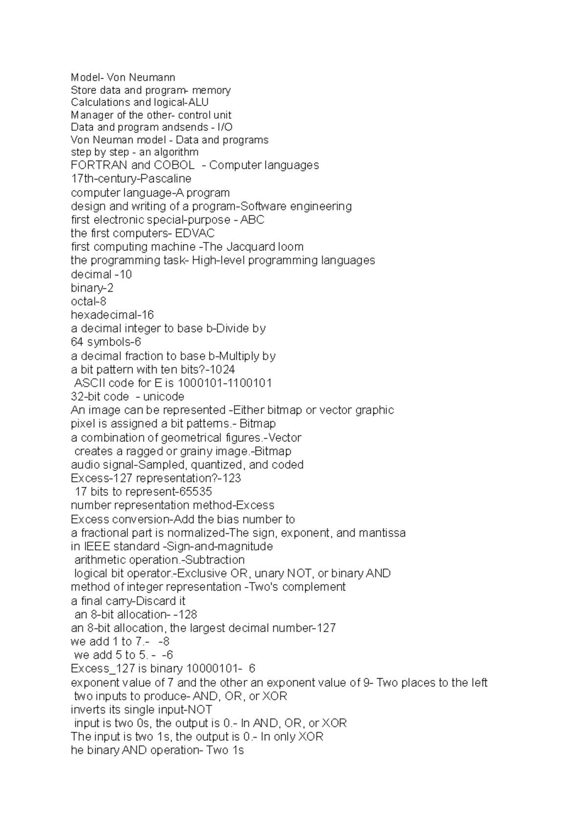 Review CSI 1- 6 - Overall about CSI - Model- Von Neumann Store data and ...