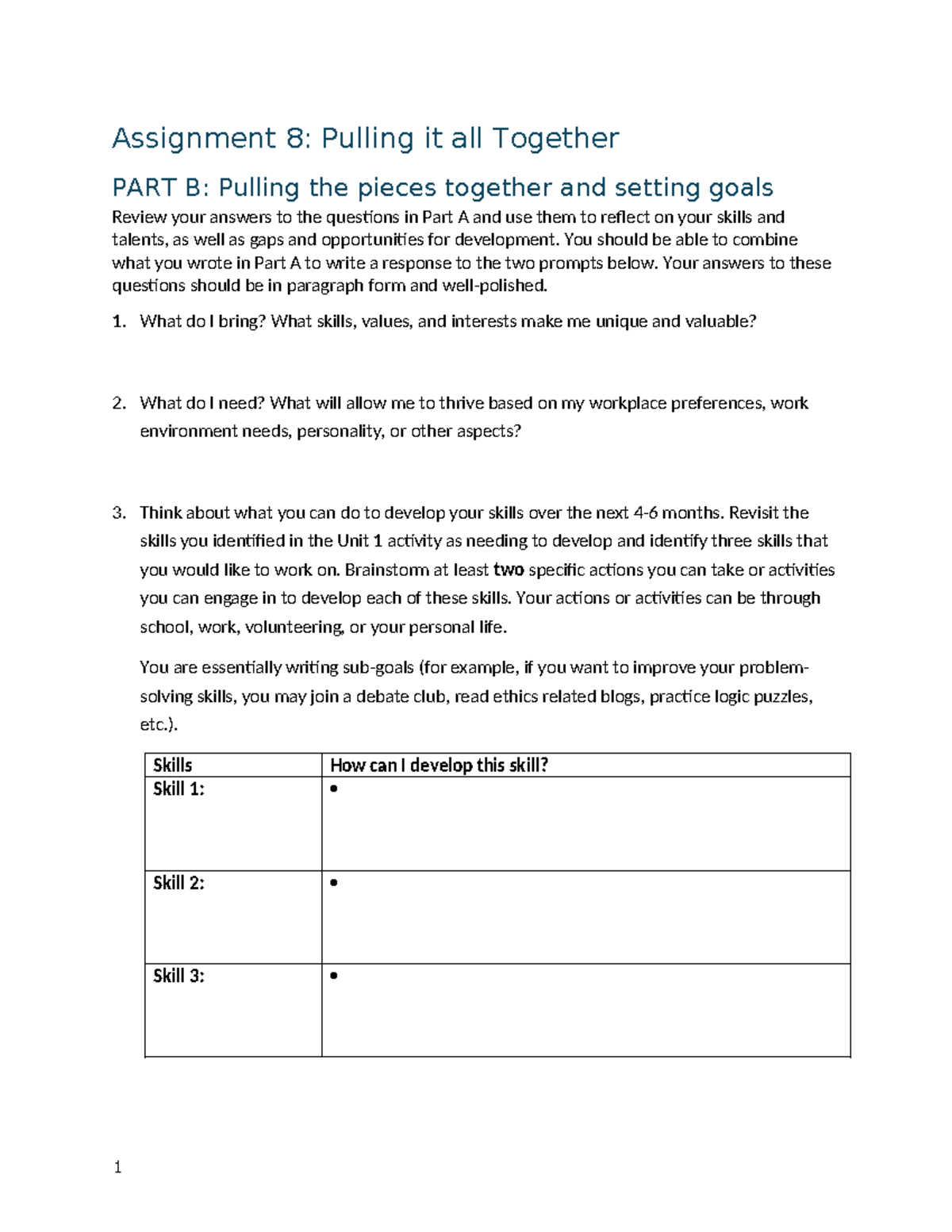 Assign 8B wrapping it up - Assignment 8: Pulling it all Together PART B ...