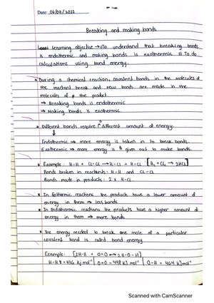 Reversible reactions and equilibrium - IGCSE Chemistry - Studocu