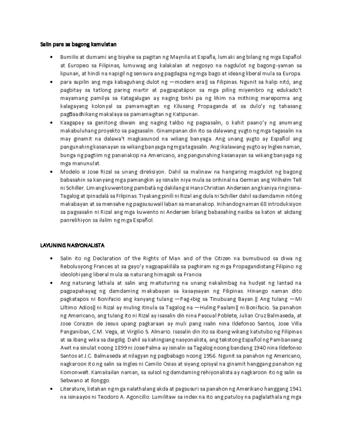 FIL- Report - Gives informations to student general, Filipinology or ...